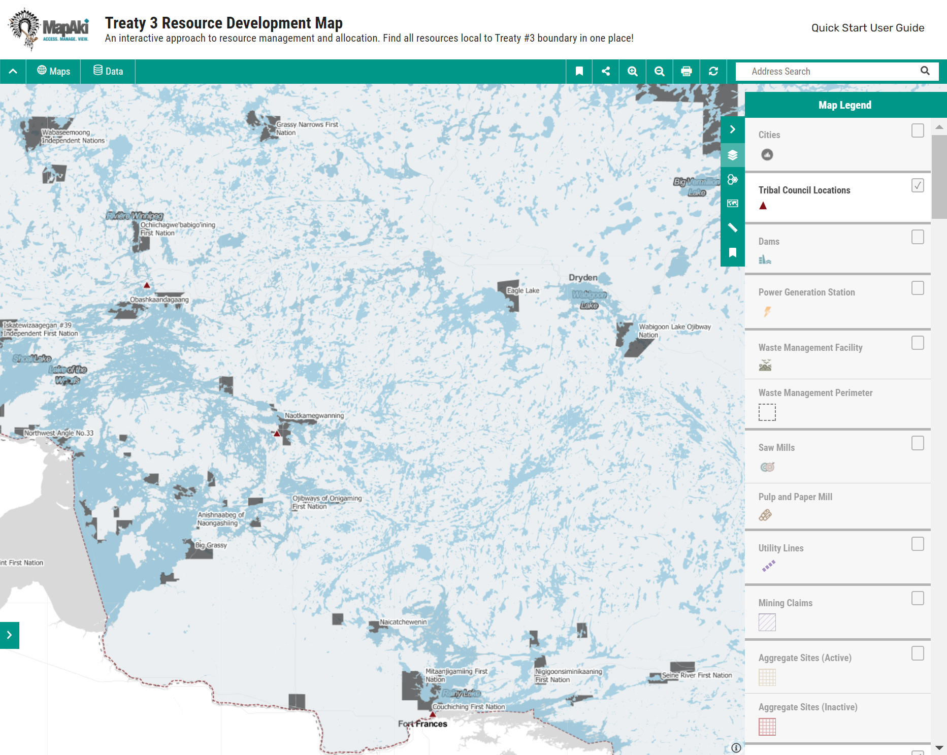 Treaty #3 Interactive Territory Map - Grand Council Treaty #3