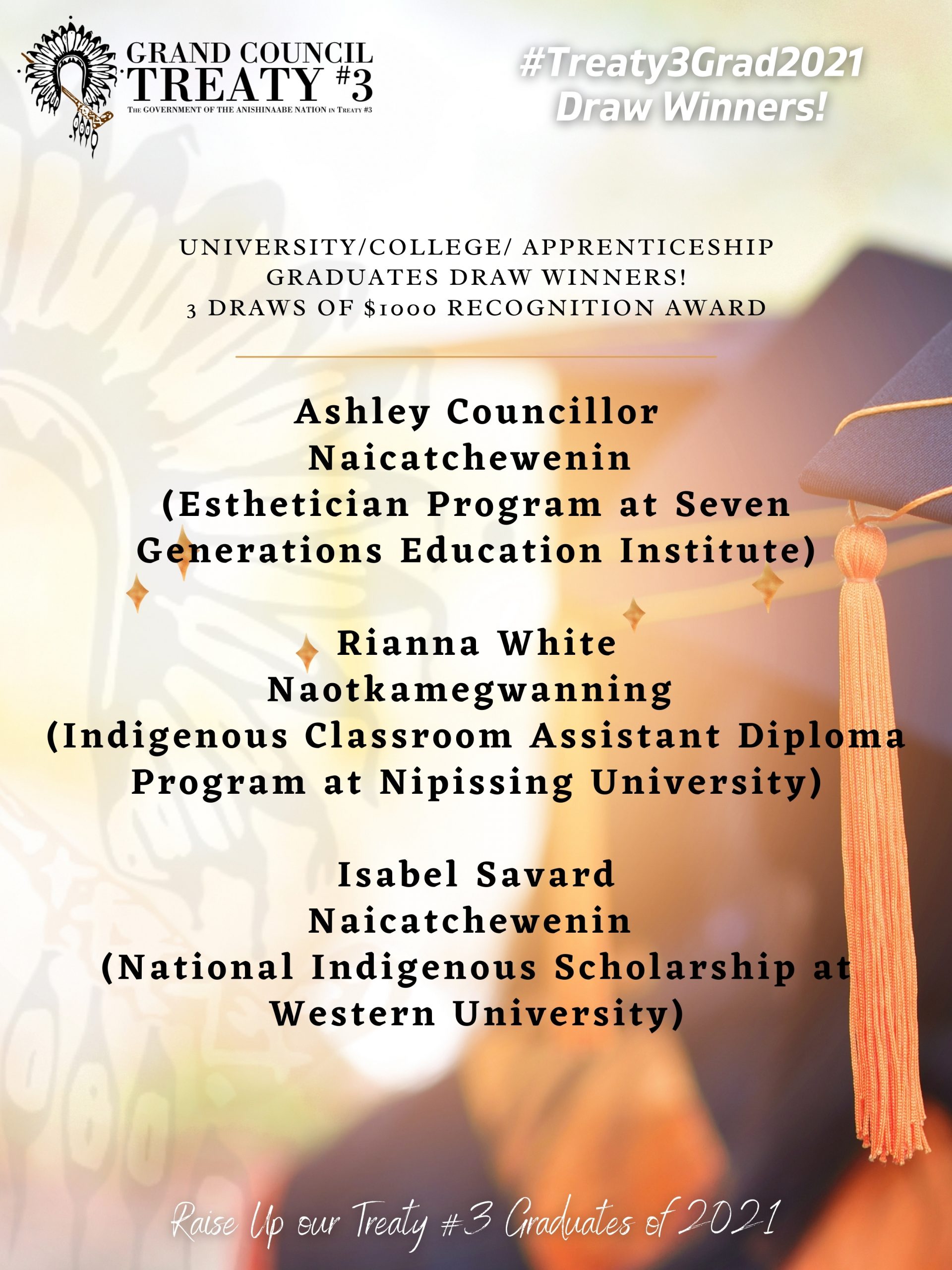 #Treaty3Grad2021 Draw Winners Announced - Grand Council Treaty #3