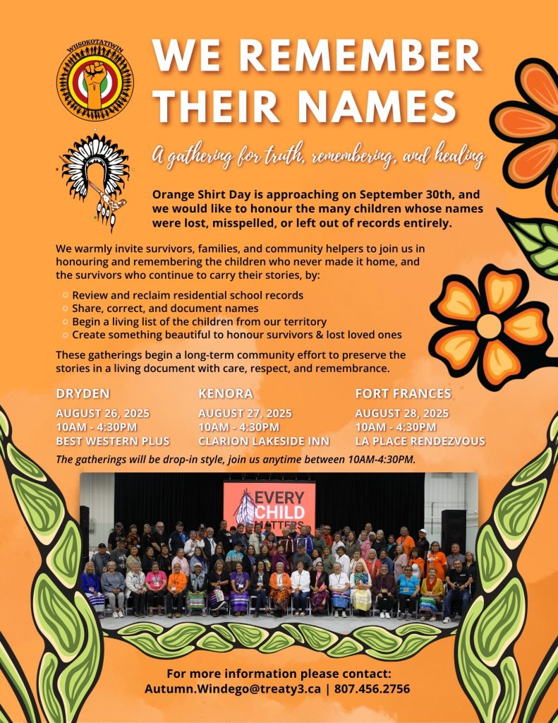 We Remember Their Names | Dryden - Grand Council Treaty #3